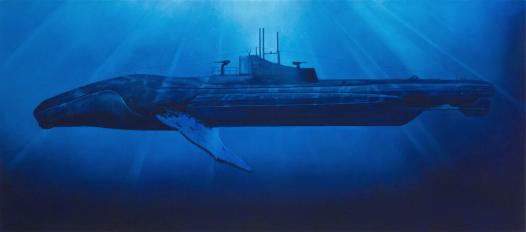 Deep Blue Hallucinations, 40 x 20″, Oil on Canvas – Russ Ritell, Oil ...